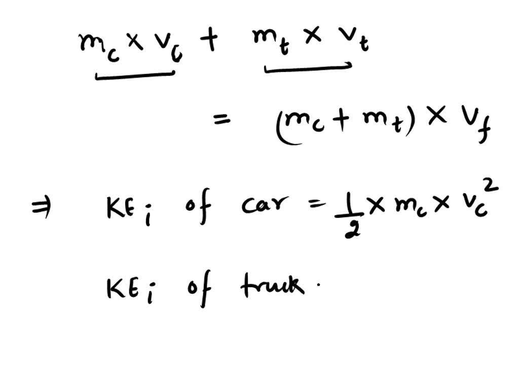 SOLVED: Consider a perfectly inelastic collision between a car and a ...