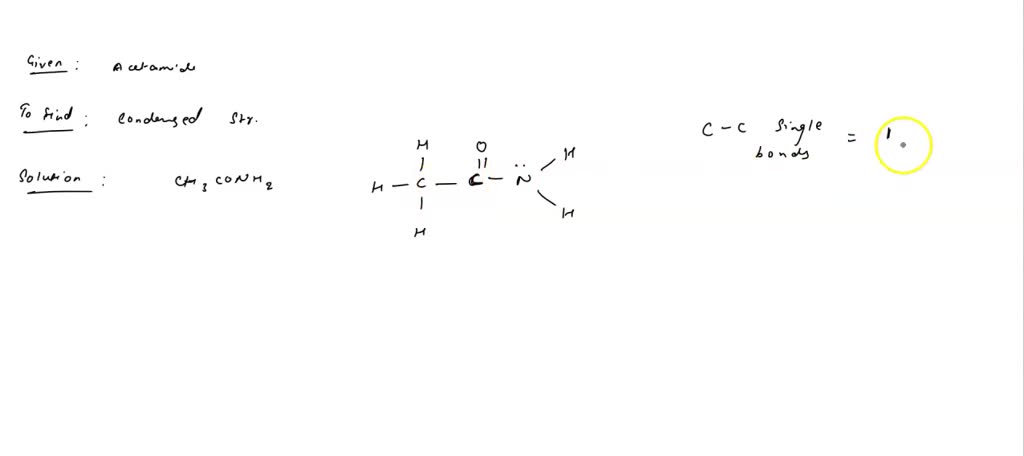 SOLVED: 'Use this condensed chemical structure to complete the table ...