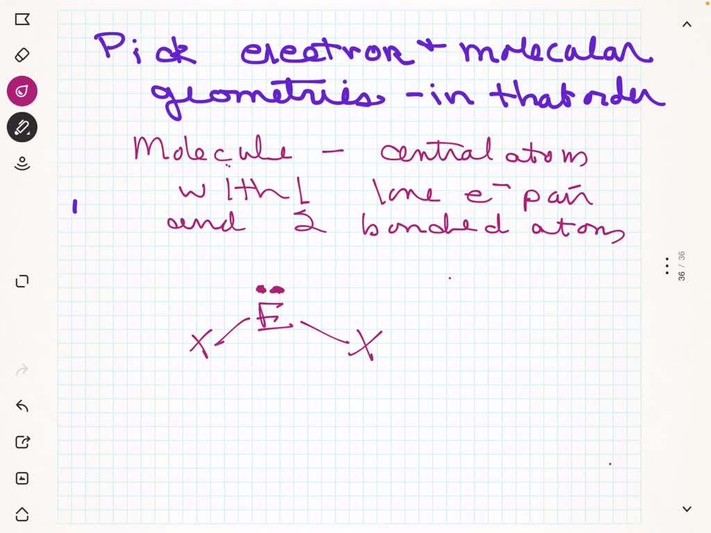 SOLVED: molecule has a central atom with one lone pair of electrons and ...