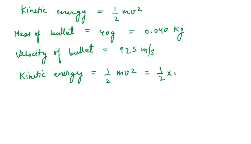 SOLVED: A 40.0 g bullet exits the barrel of a gun at a velocity of 925 ...