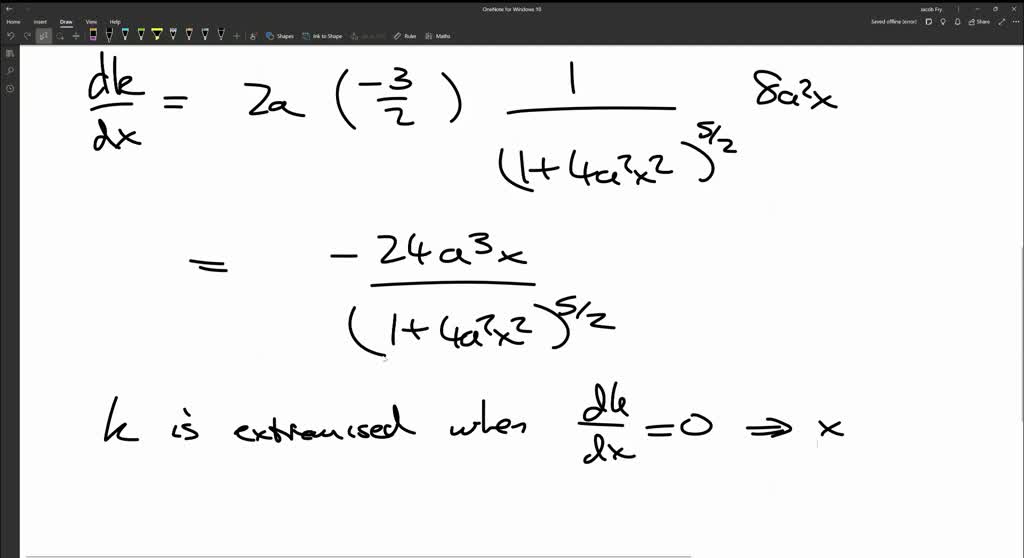 SOLVED: Show that the parabola y = ax2, a 0, has its largest curvature ...