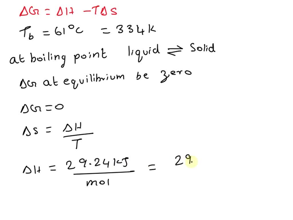 SOLVED: The enthalpy of vaporization of chloroform (CHCl3) is 31.4 kJ ...