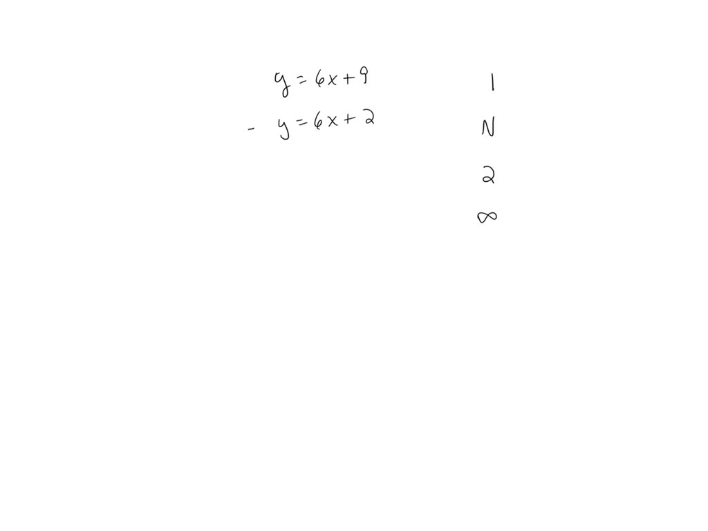 SOLVED: A set of equations is given below: Equation C: y = 6x + 9 ...