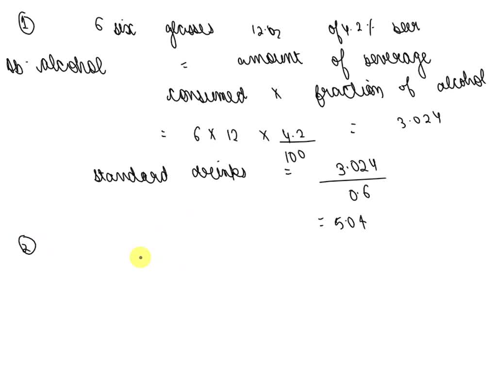 SOLVED: The percentage of alcohol in a drink is used to determine its ...