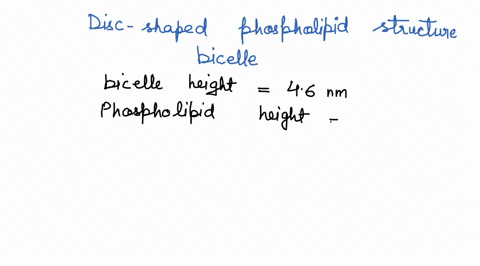 Disc shaped phospholipid structures called bicelles can be...