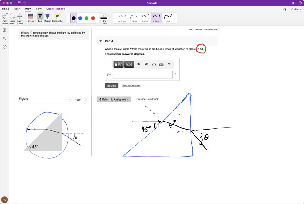 SOLVED: (Figure 1) schematically shows the light ray deflected by the ...
