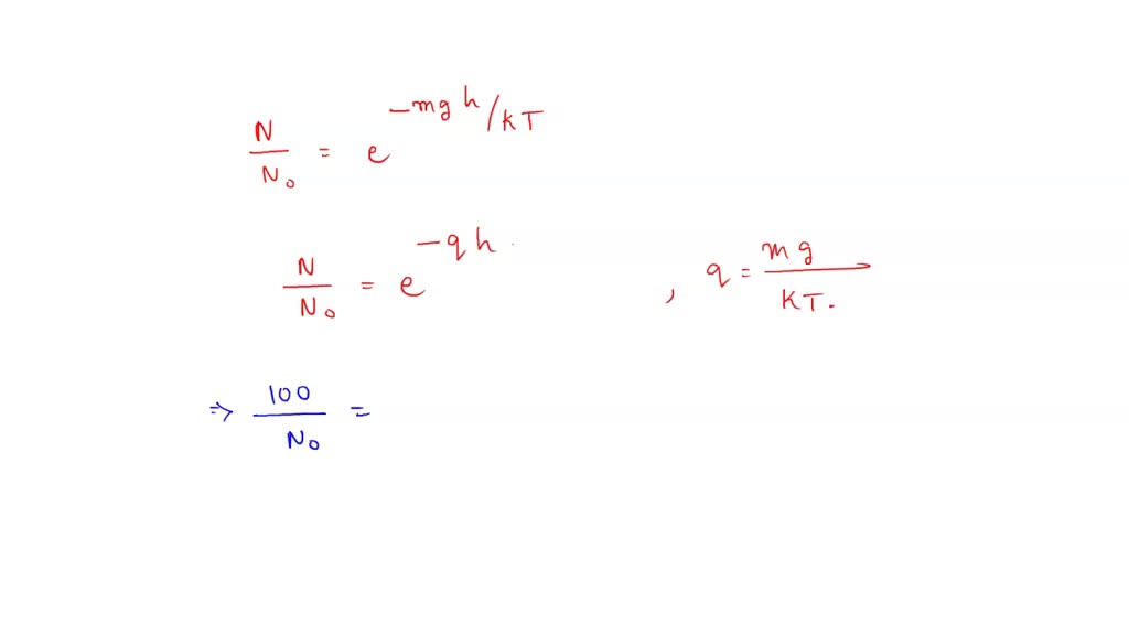 SOLVED: In an experiment similar to Perrin's, small identical particles ...