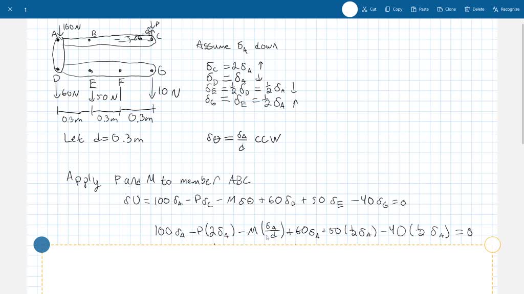 Solved Determine The Vertical Force 𝐏 That Must Be Applied At C To