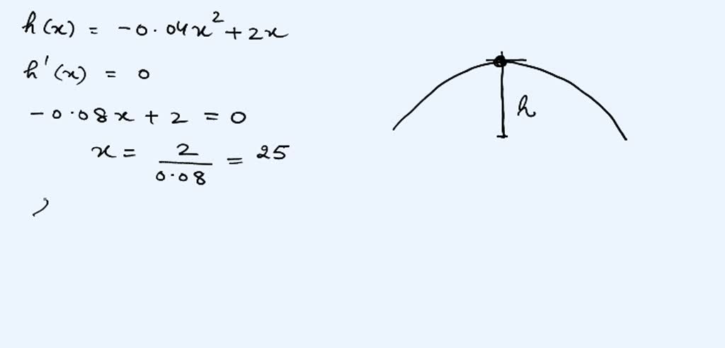 SOLVED: The function y = -0.04x^2 + 2.4x represents the trajectory of a ...