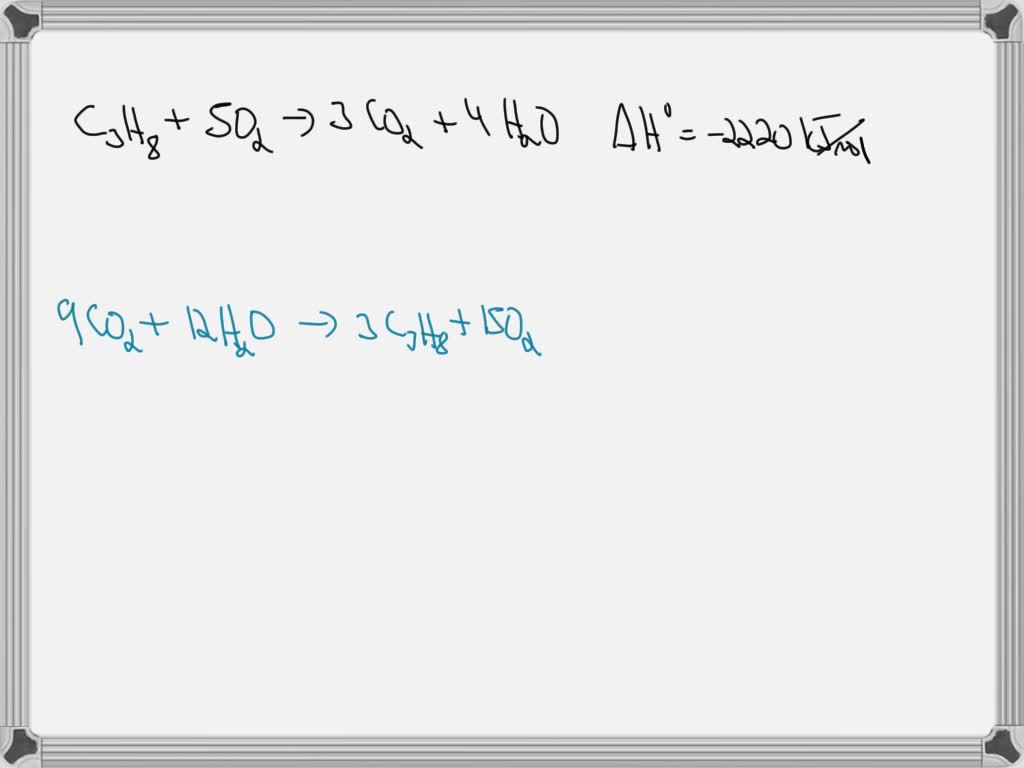 SOLVED: The thermochemical equation for the combustion of propane is ...