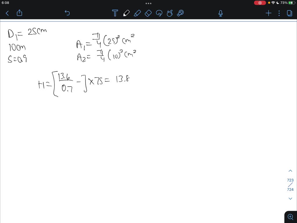 SOLVED: n orifice of 10 cm diameter is fitted in a 25 cm diameter pipe that carries oil of ...