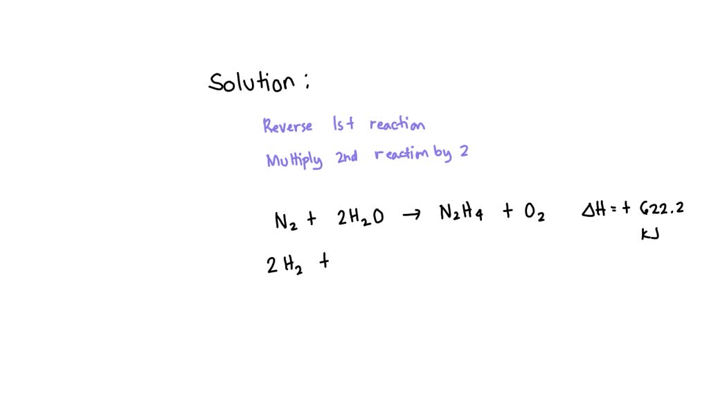 SOLVED: Question #1 Hydrazine, N2H4, is colorless liquid used as a rocket fuel. What is the ...