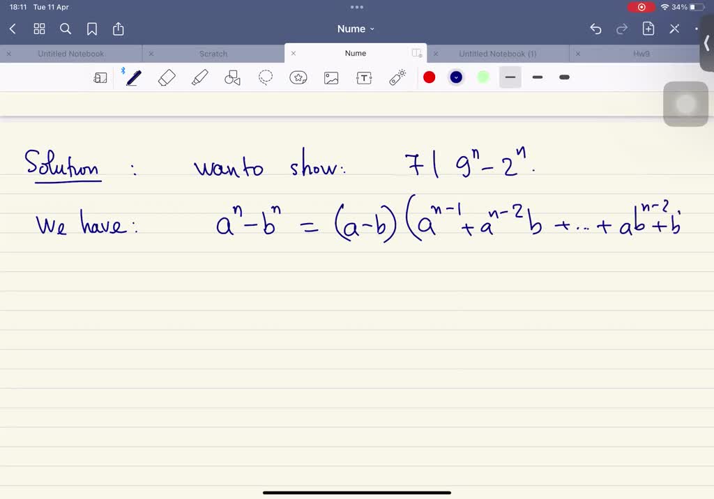 SOLVED: Text: 50: Prove that for every positive integer n, 13n - 6n is ... SOLVED: Text: 50: Prove that for every positive integer n, 13n - 6n is ...