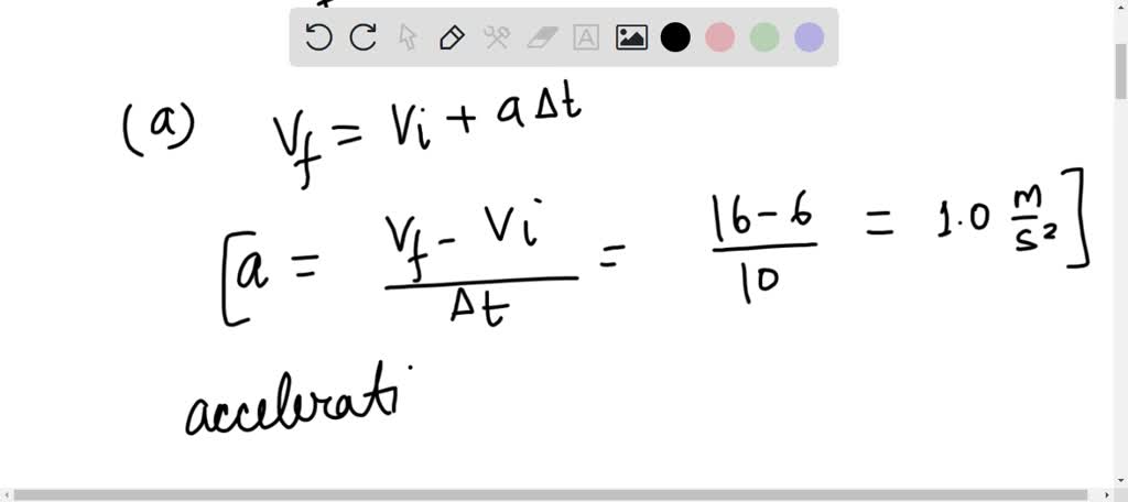 SOLVED: A car accelerates from 6 ms–1 16 ms–1 in 10 sec. Calculate (a ...