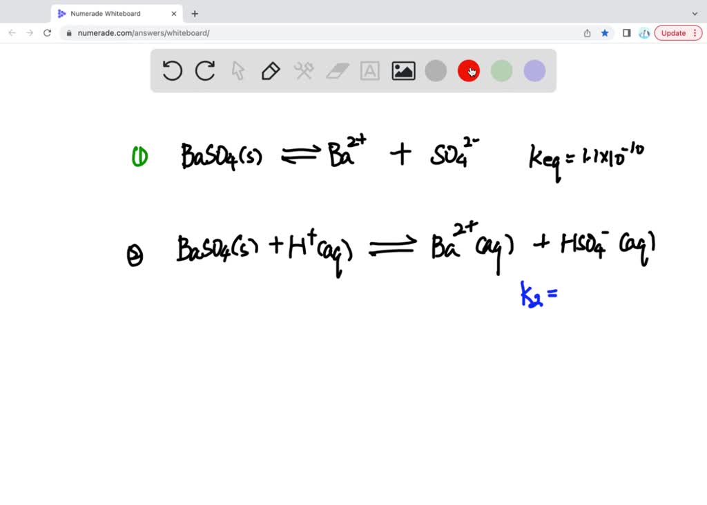 SOLVED: Barium sulphate is a relatively insoluble salt used for medical radiographs of the ...