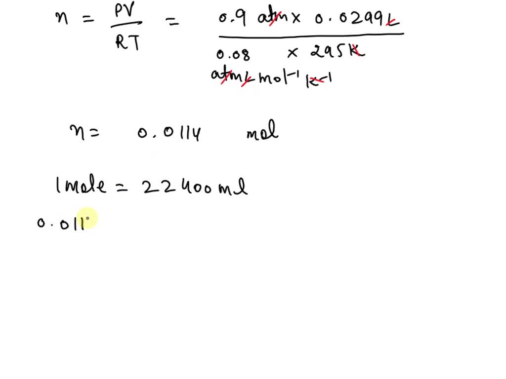 SOLVED: Texts: Calculate the pressure of hydrogen gas in mmHg ...