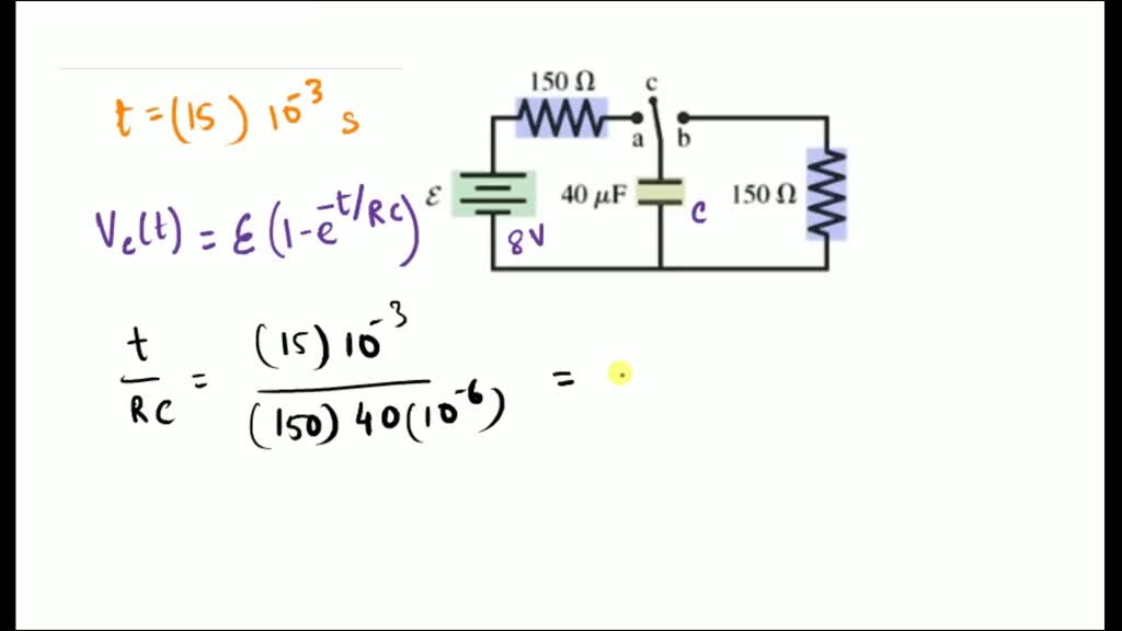 SOLVED: The capacitor is initially uncharged and the switch; position ...