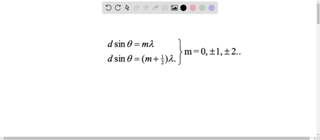 SOLVED: Which equation below tells you the angles ( ) at which you will ...