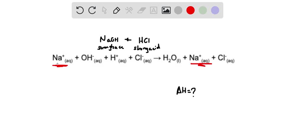 Reaction 1: Solid sodium hydroxide dissolves in water to form an ...