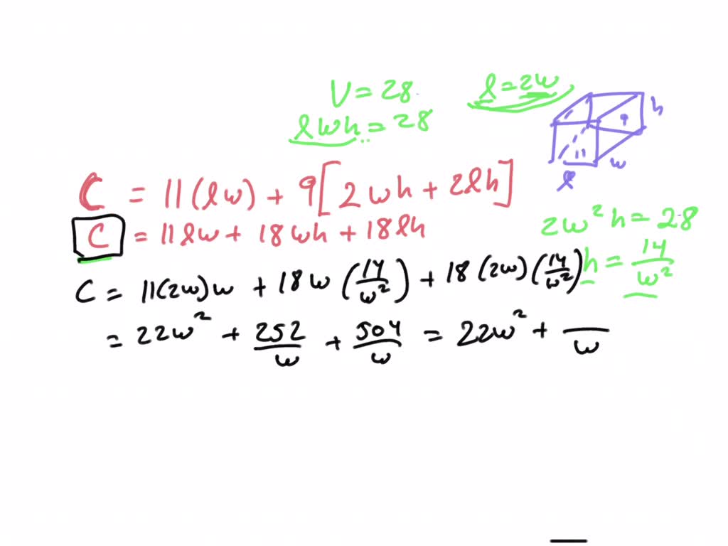 SOLVED: 1 point) A rectangular storage container with an open top is to ...