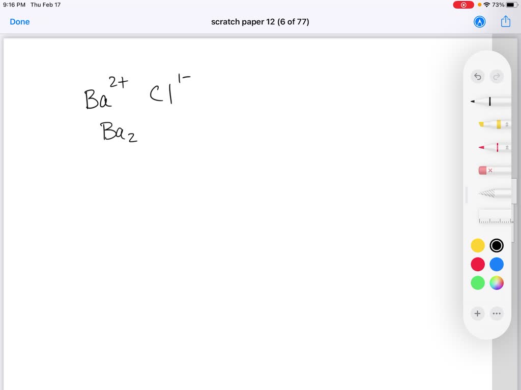 SOLVED: Ba2+ and Cl? Express your answer as a chemical formula.
