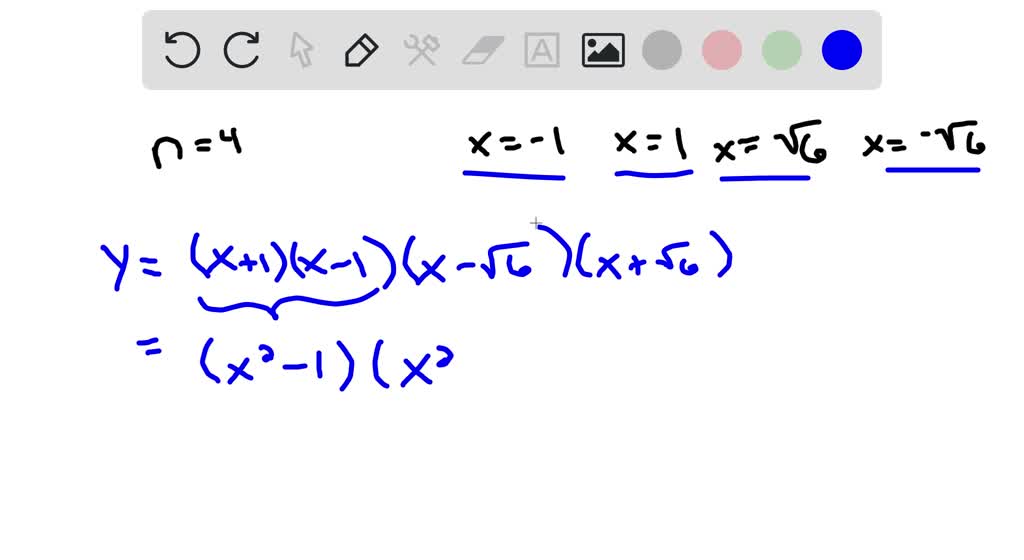 SOLVED: Find a polynomial of the specified degree that satisfies the given conditions. Degree 4 ...