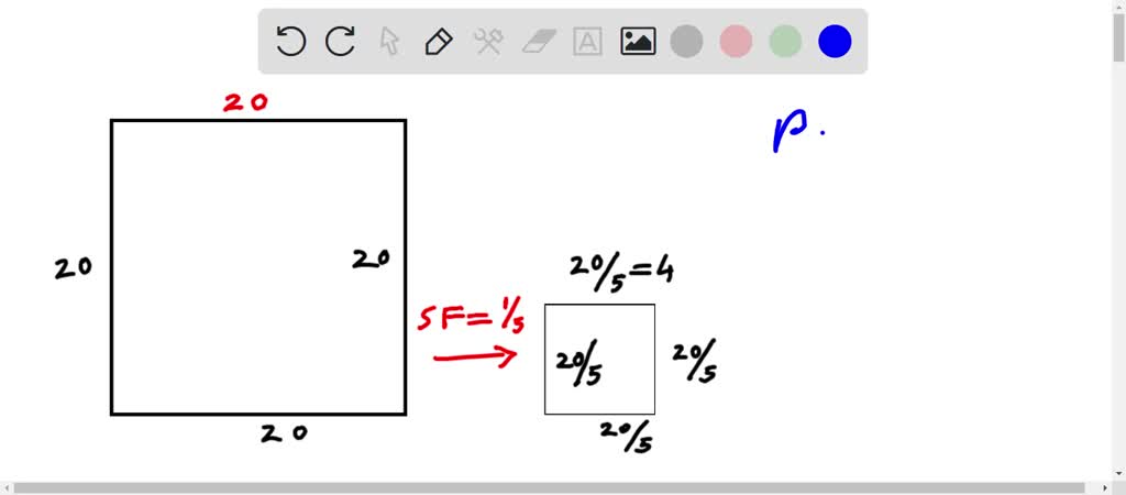 SOLVED: The square below is dilated by a scale factor of . Find the perimeter and area of the ...