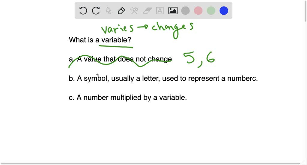 SOLVED: 2. What is a variable? a. A value that does not change b. A ...