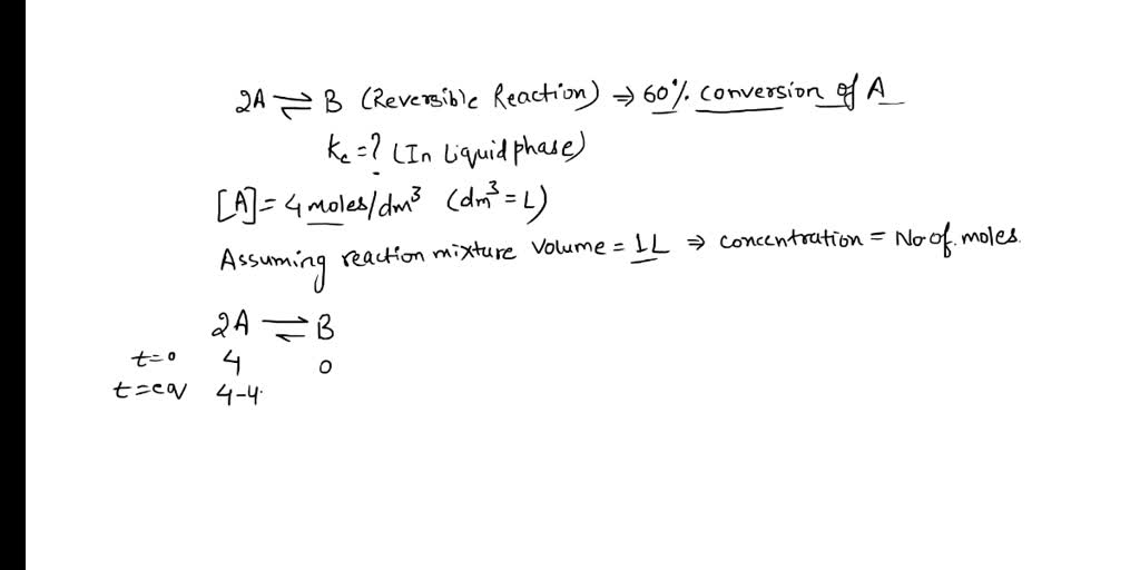 SOLVED: Problem 2: The dehydrogenation of a compound (elementary ...