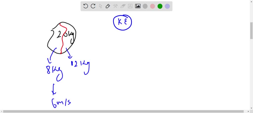 SOLVED: A shell of mass 20 kg at rest explodes into two fragments whose masses are in the ratio ...
