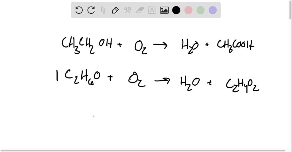 SOLVED: Wine goes bad soon after opening because the ethanol (CH3CH2OH ...