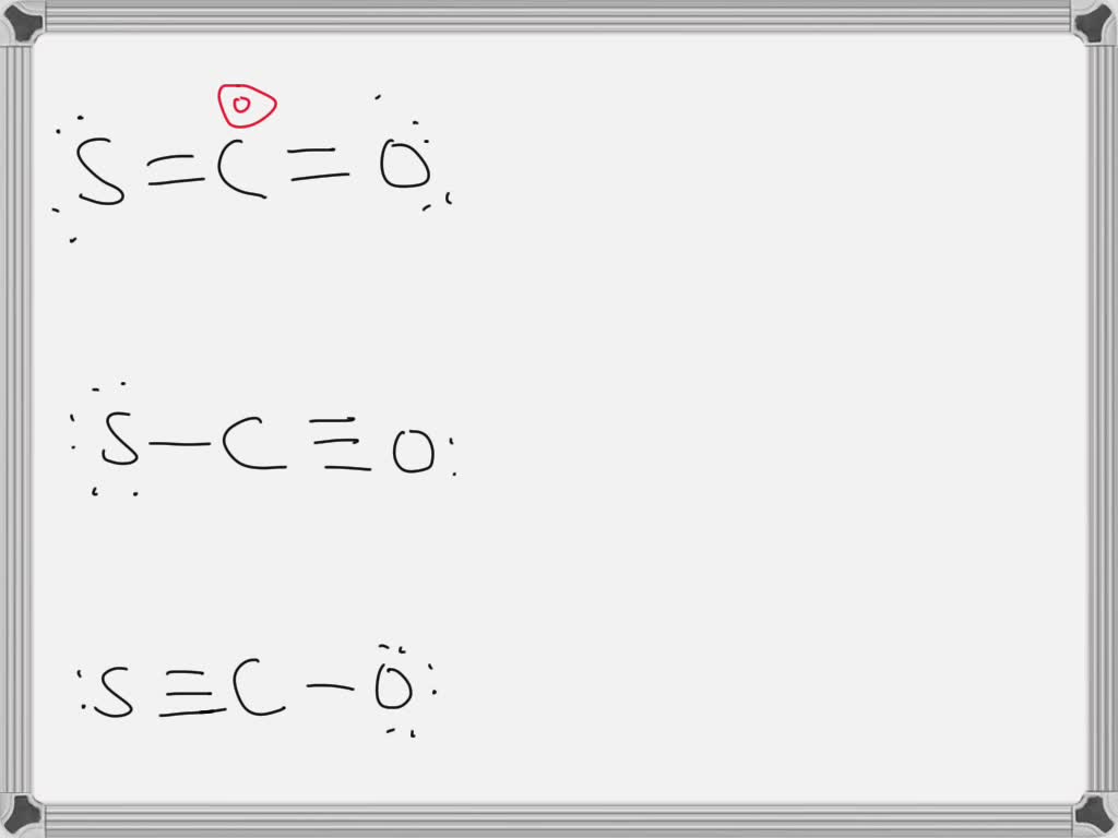 SOLVED: Three inequivalent resonance structures for carbonyl sulfide ...