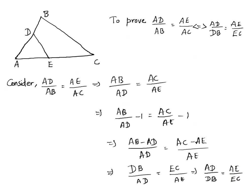 SOLVED: Prove the following: This precedes the AA Triangle Similarity Theorem, so you cannot use ...