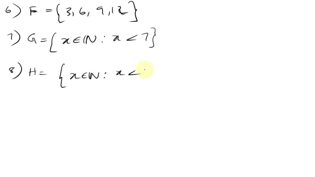 SOLVED: For numbers 1 to 6, use the roster method to represent each given set: 1. The set of ...