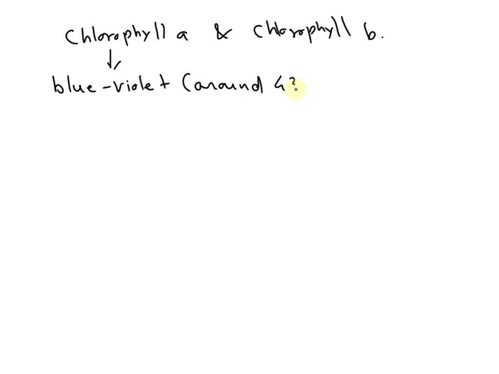 SOLVED What Colors Of Light Do Chlorophyll A And Chlorophyll B Absorb solved-what-colors-of-light-do-chlorophyll-a-and-chlorophyll-b-absorb