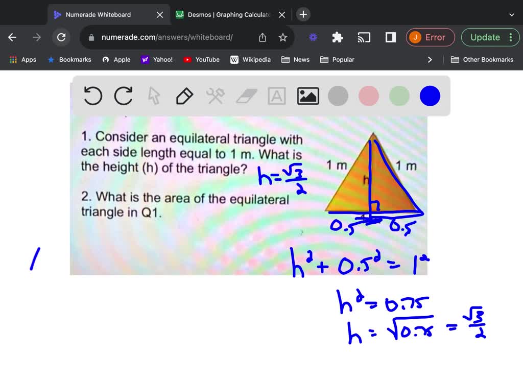SOLVED: Solve the following problems: 1. Consider an equilateral ...