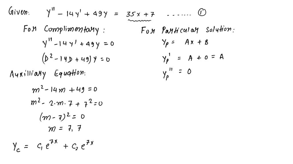 SOLVED: Consider the following differential equation to be solved by ...