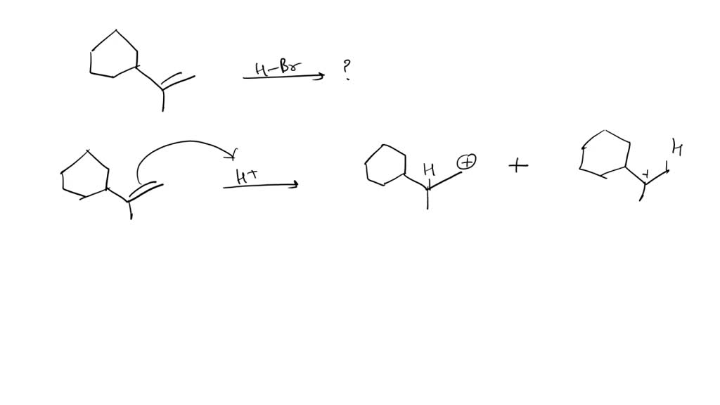 SOLVED: Draw a mechanism for the hydrobromination of the following ...