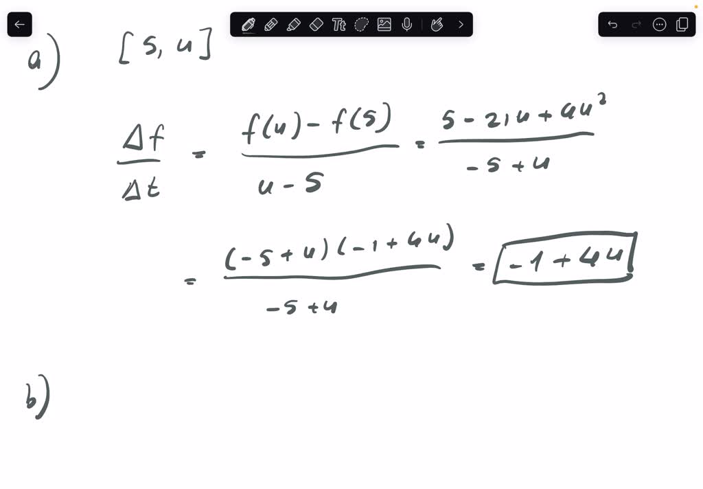 SOLVED: consider the function f(t)=4t^2 -21t a) complete the equation below by writing an ...