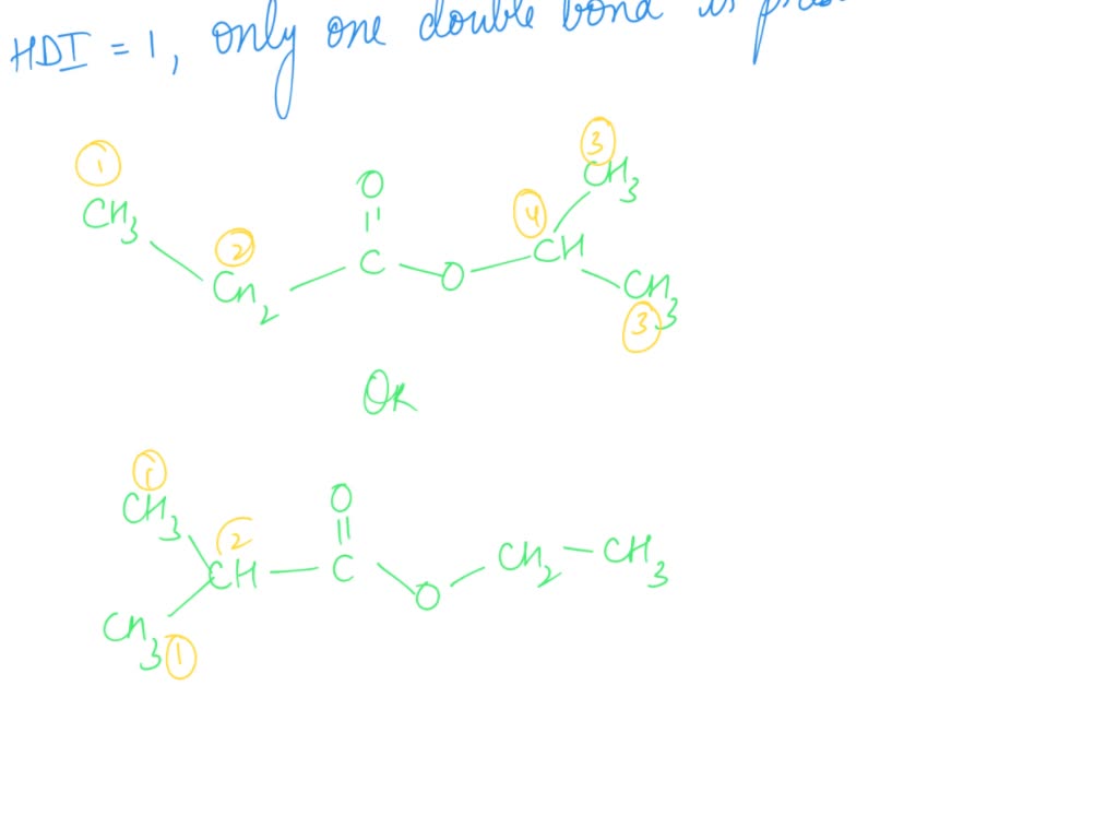 SOLVED: Consider a compound with molecular formula C6H12O2: Which ...