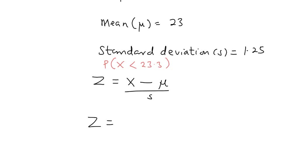 SOLVED: For a sample of n = 49, find the probability of a sample mean ...