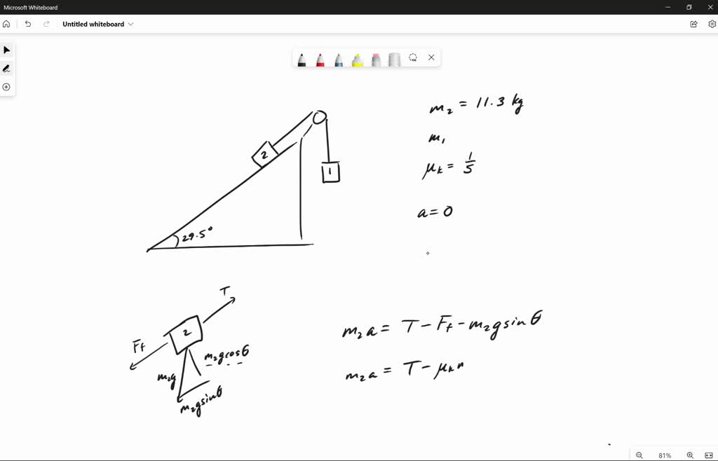 SOLVED: Two blocks are connected by a massless rope over a massless ...