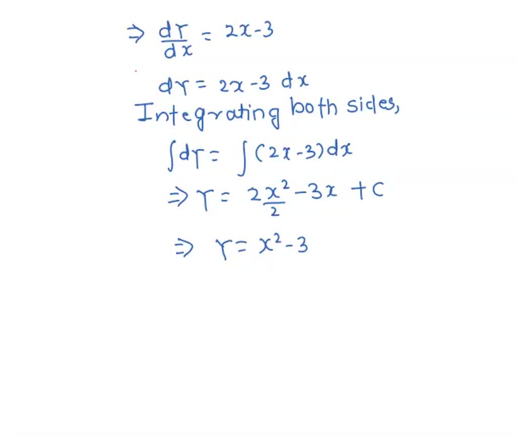 SOLVED: 2x3 2. Find the curve whose slope at the point (x,y) is if the curve is required to pass ...