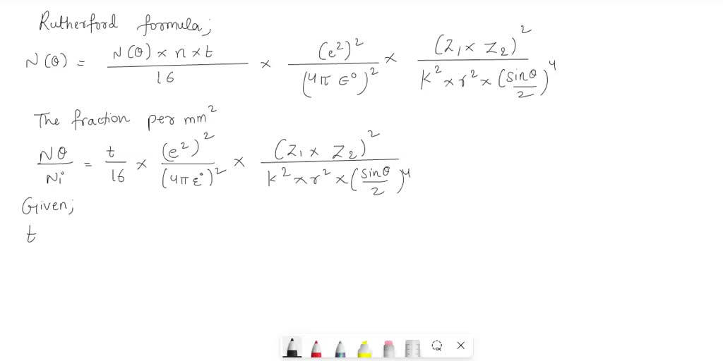 SOLVED: Calculate the fraction per mm2 area of 7.7-MeV α particles ...