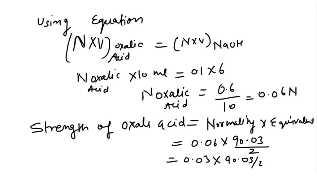 SOLVED: Experiment 2: Determination of sodium oxalate and oxalic acid ...