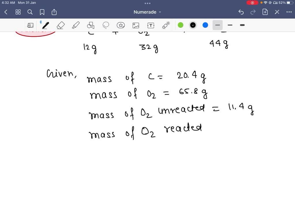 SOLVED: 12g of carbon is burnt in 32g of oxygen to form 44g of carbon ... SOLVED: 12g of carbon is burnt in 32g of oxygen to form 44g of carbon ...