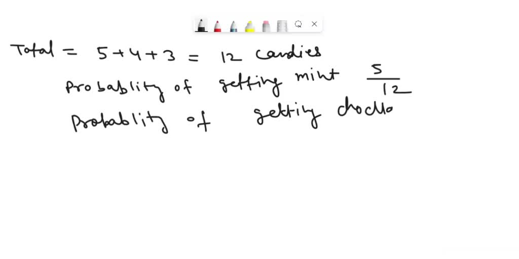 A mixture of candies consists of 5 mints, 3 toffees, and chocolates. If ...