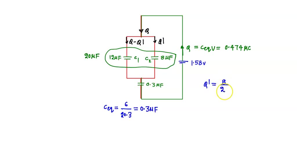 SOLVED: Consider the figure below. (a) Given (C1 14.40 pF; Cz 9.42 HF and C3 10.0 pF), what is ...