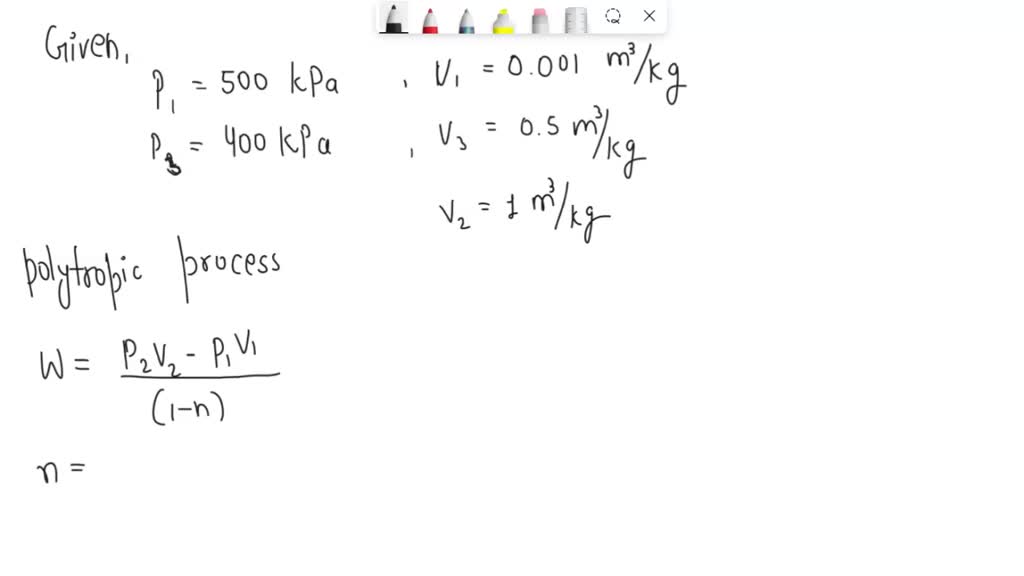 SOLVED: Calculate the total work, in kJ, for process 1-3 shown above when the system consists of ...