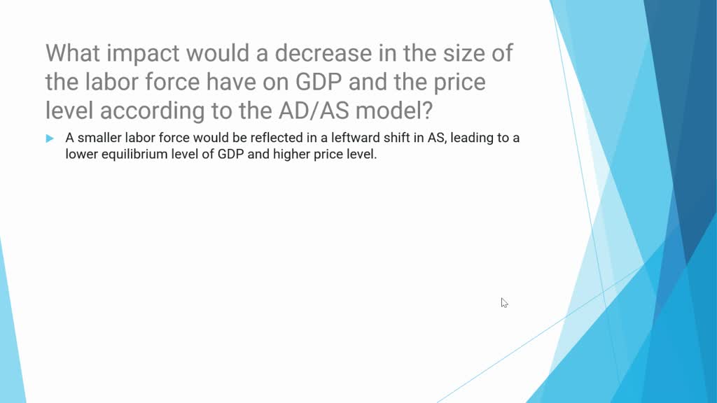 SOLVED: What impact would a decrease in the size of the labour force ...
